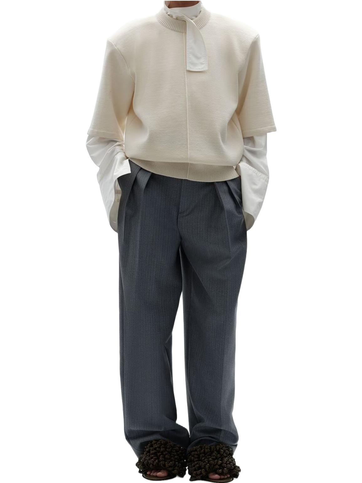 BOTTEGA VENETA Bottega Veneta Wool Mohair Striped Trousers